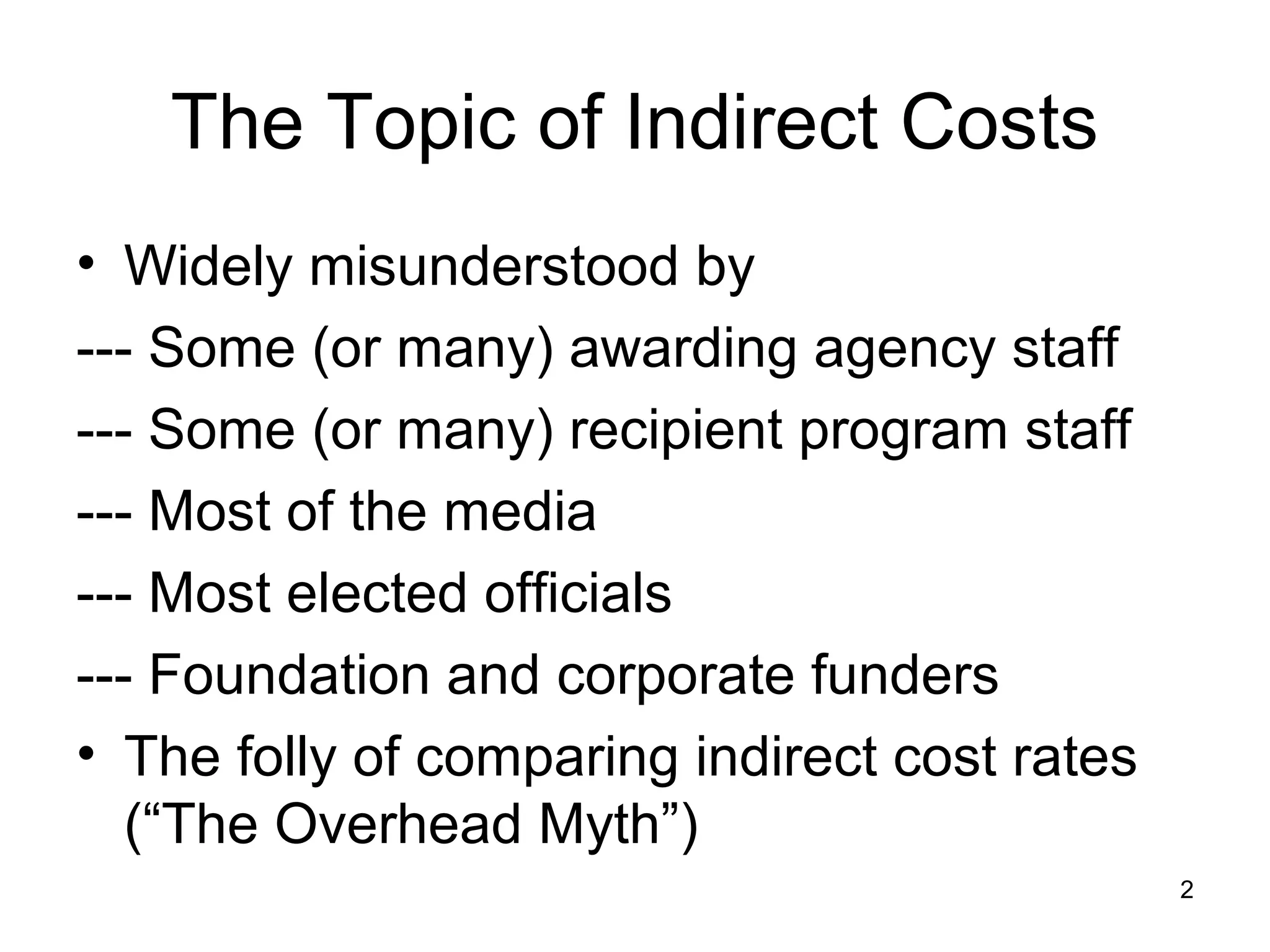 Indirect Cost Negotiation for RDOs | PPT