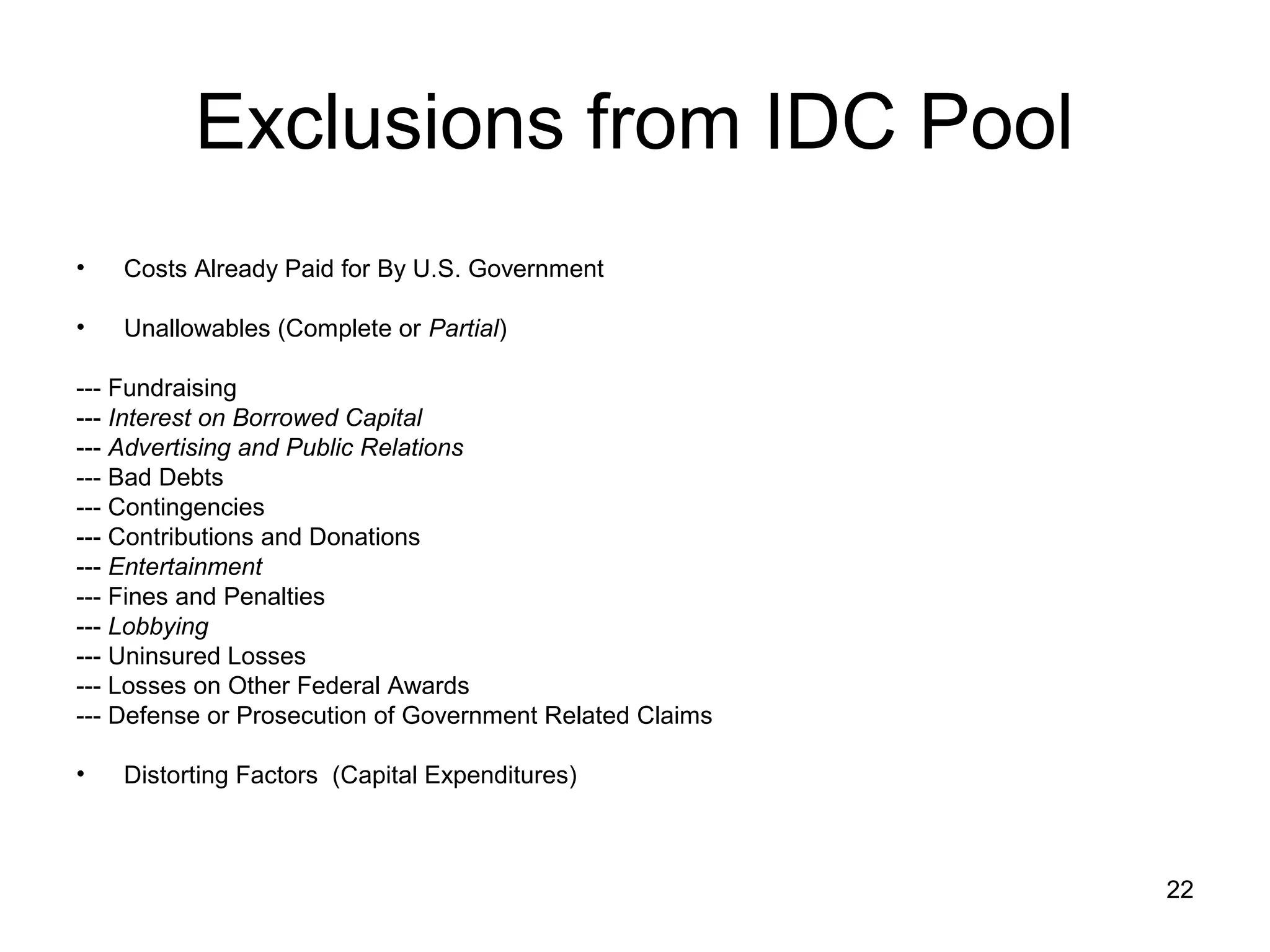 Indirect Cost Negotiation for RDOs | PPT