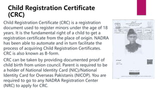 NADRA (National Database and Registration Authority) | PPTX