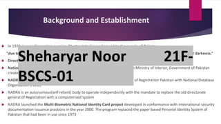 NADRA (National Database and Registration Authority) | PPTX
