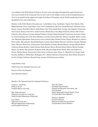 Naea natl visual_standards1 | PDF