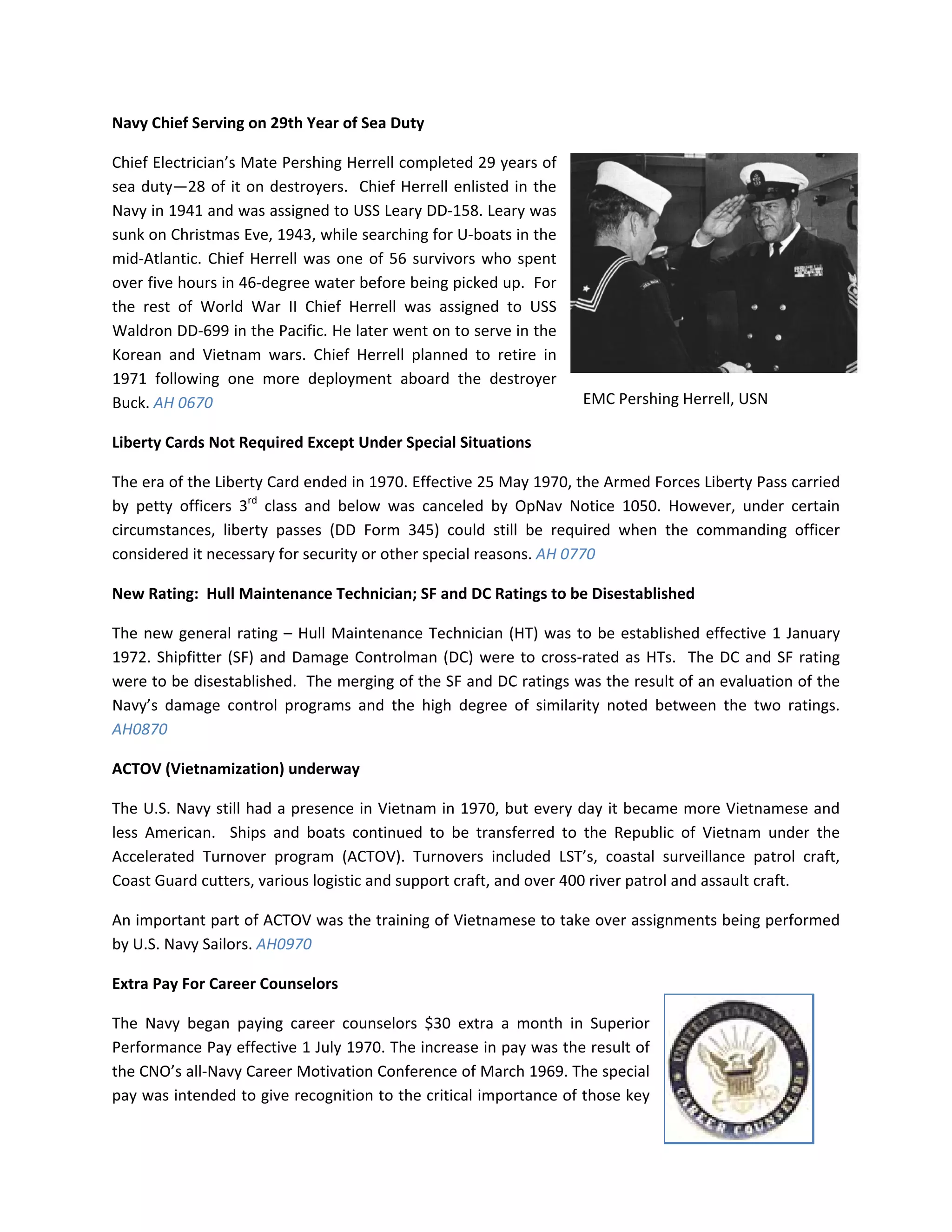 Block 39: Our Navy in 1970 | PDF