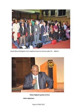 Naee 2012 final report | PDF | Business Expos & Conferences | Events