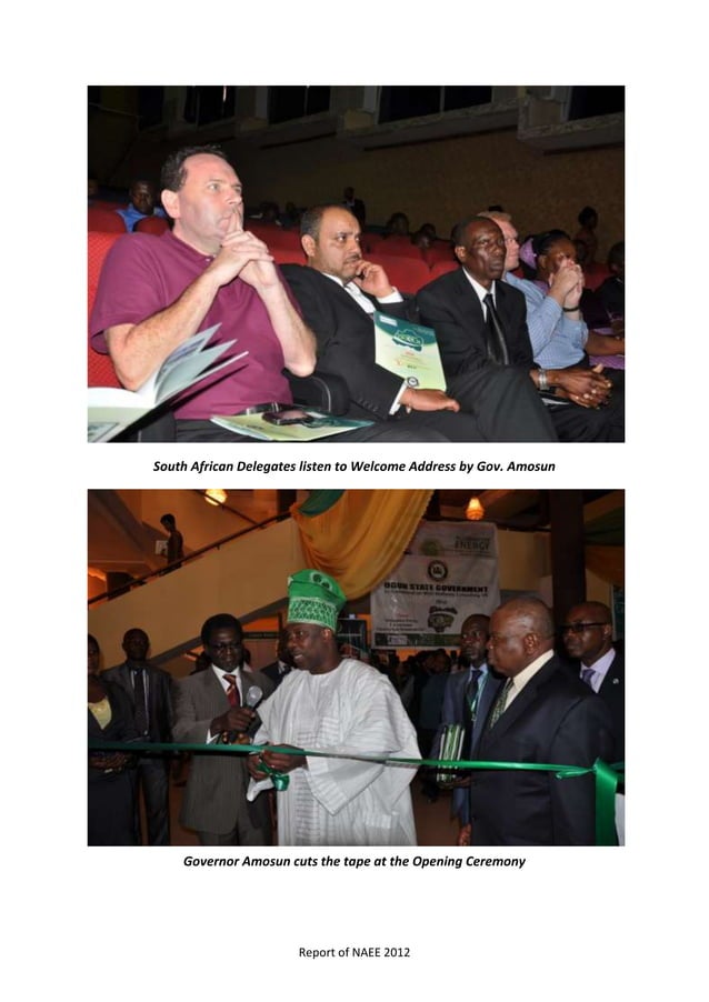 Naee 2012 final report | PDF | Business Expos & Conferences | Events