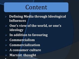 Media Representation the Reference of Ideology. | PPT