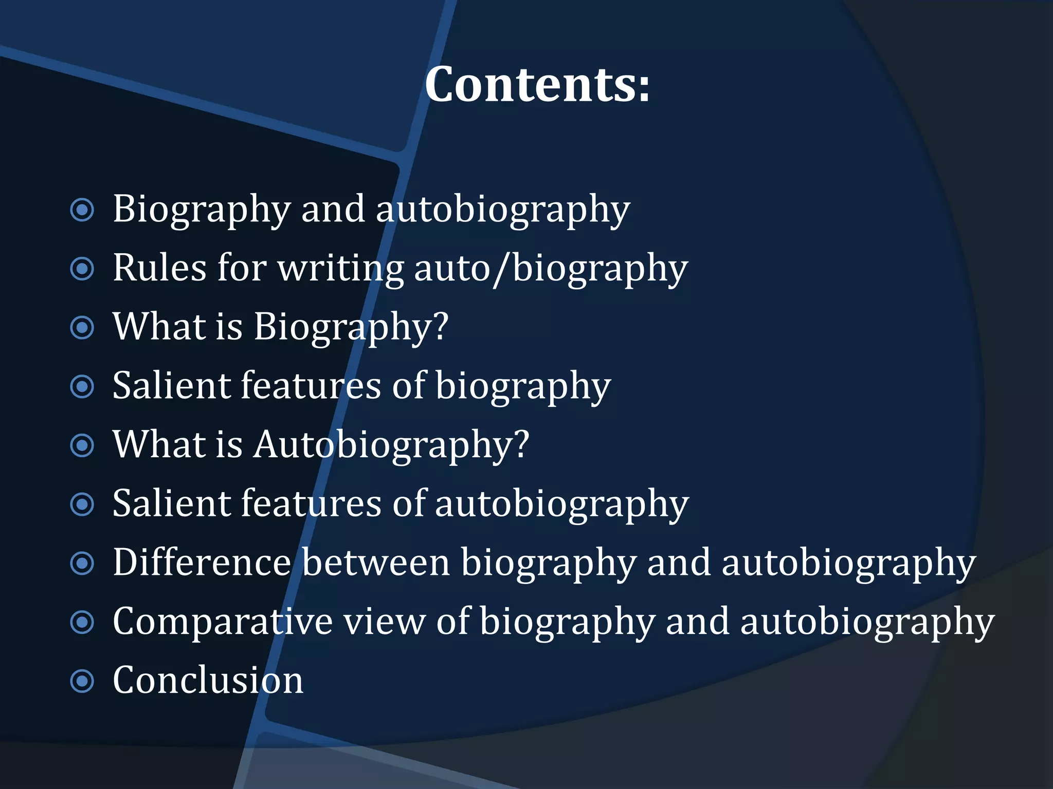Biography and autobiography in social sciences | PPTX