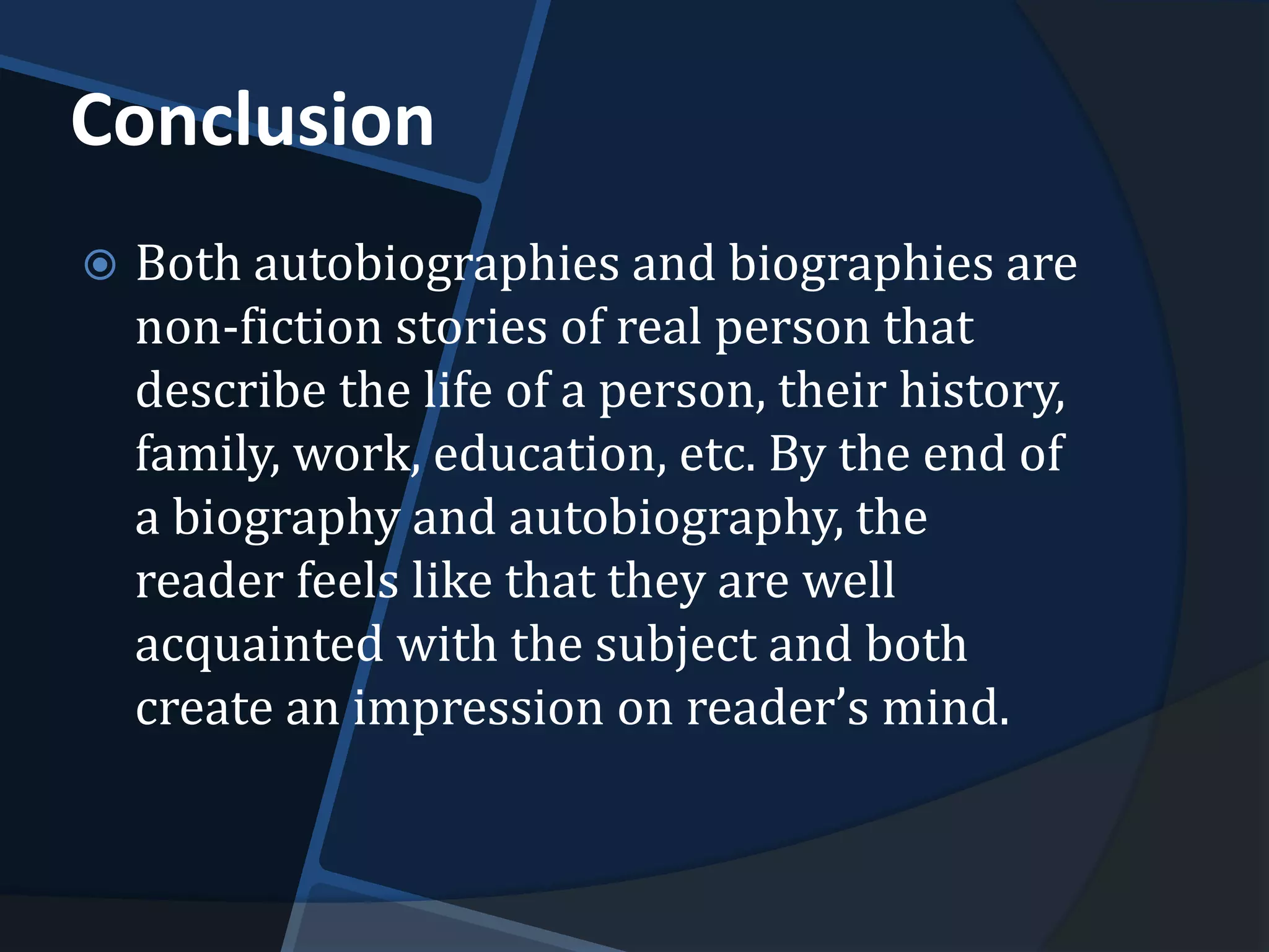 Biography and autobiography in social sciences | PPTX