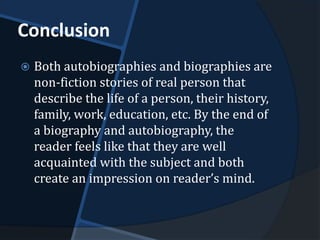 Biography and autobiography in social sciences | PPT
