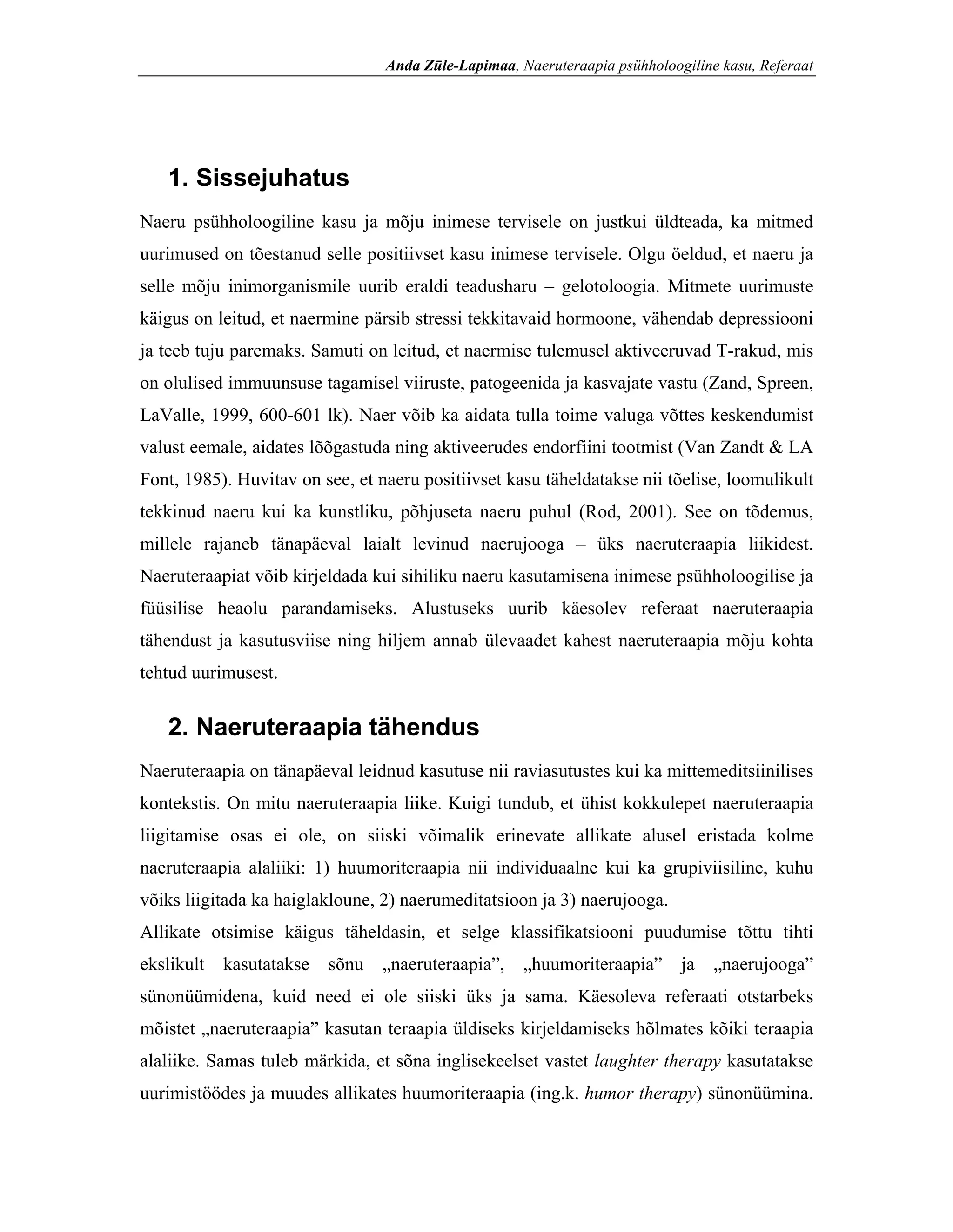 NAERUTERAAPIA PSÜHHOLOOGILINE KASU | PDF