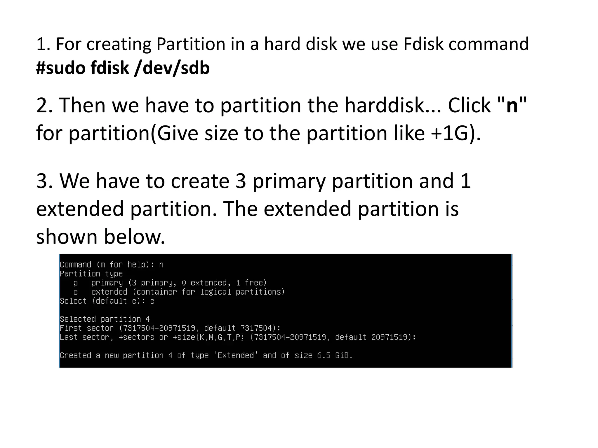 Hardisk partition using Fdisk in diploma.pptx | Free Download
