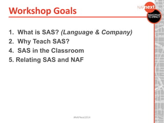 SAS Programming for High School - Giving Students the Power to Know | PPT