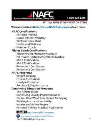 Guide to becoming a Personal Trainer by the NAFC 0001-11-30 | PDF