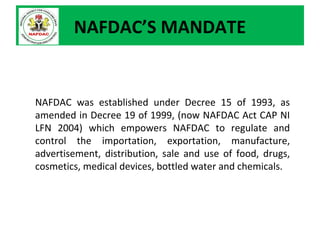 NAFDAC Presentation | PPT