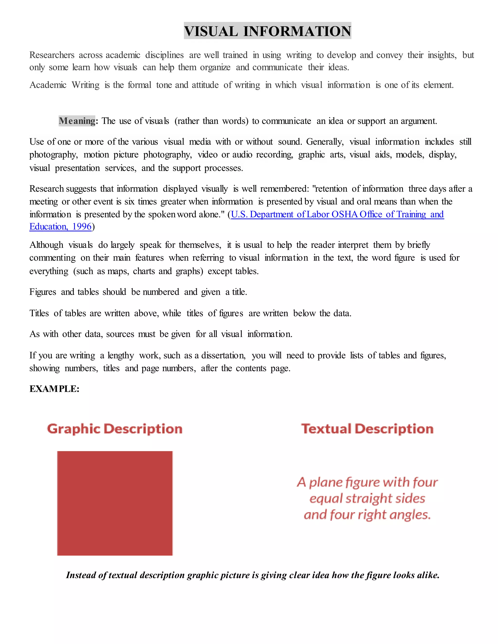 Visual Information writeup | DOCX