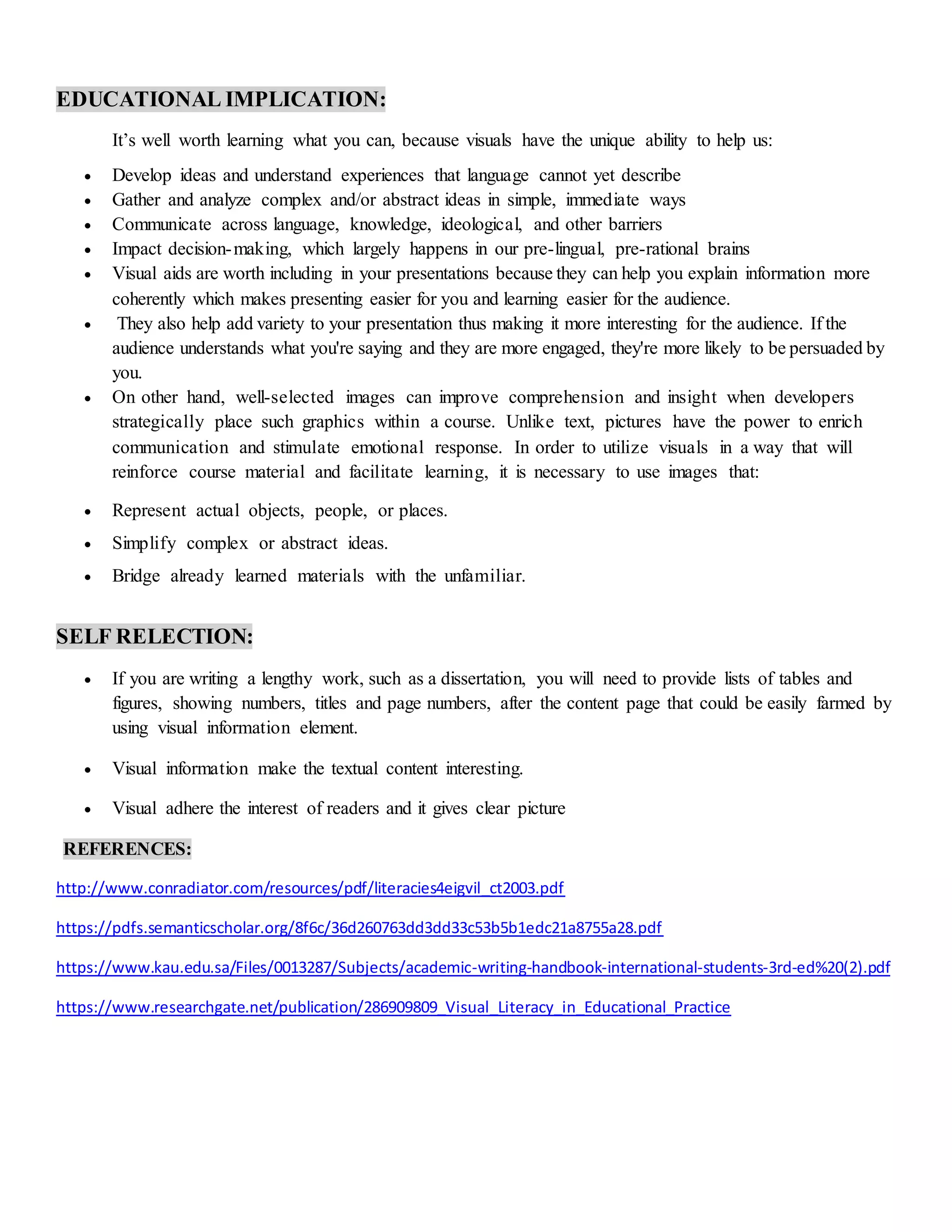 Visual Information writeup | DOCX