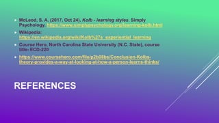 Experiential Learning by David Kolb | PPTX