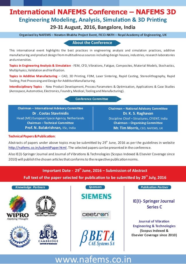 International Nafems Conference Engineering Modeling Simulation