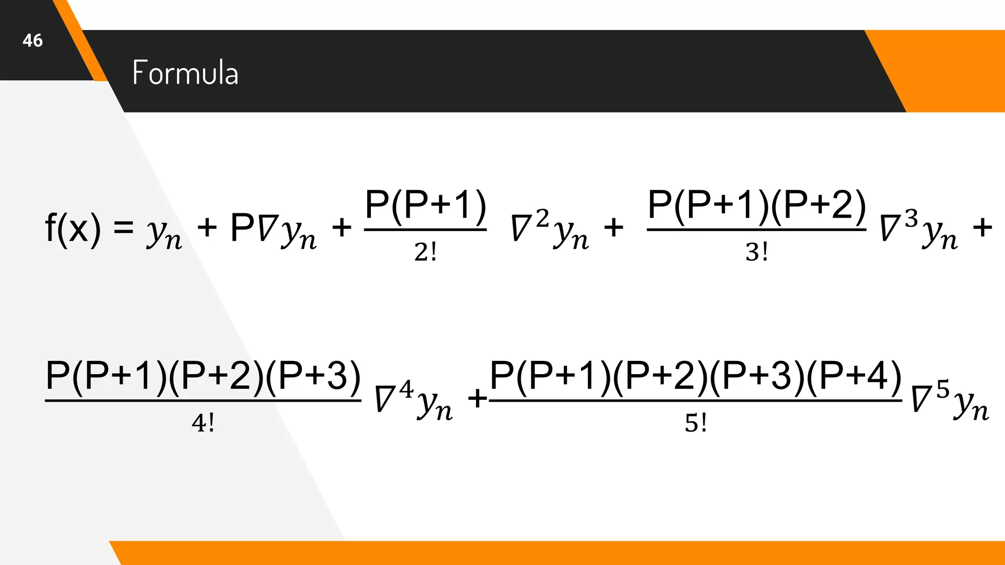 Newton's Backward Interpolation Formula with Example | PPTX