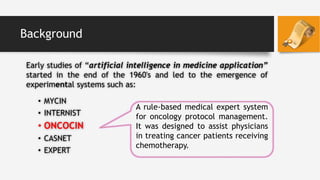 Fuzzy rule based expert system for diagnosis of lung cancer | PPTX