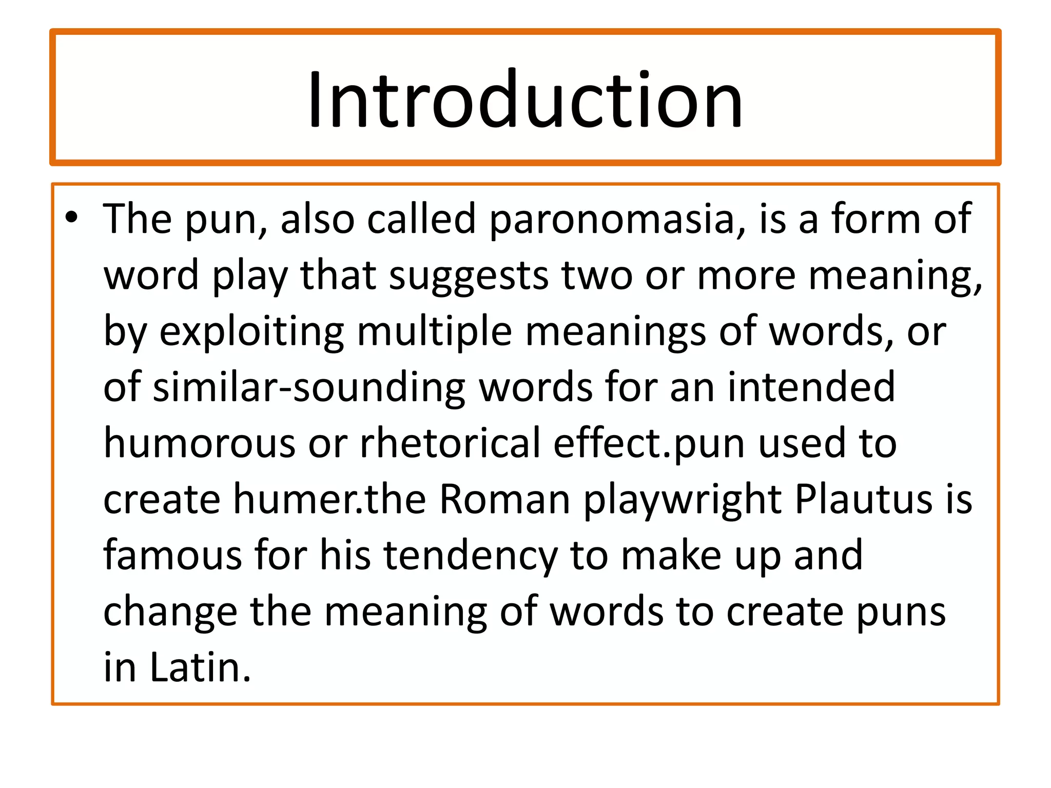 pun and its types | PPTX