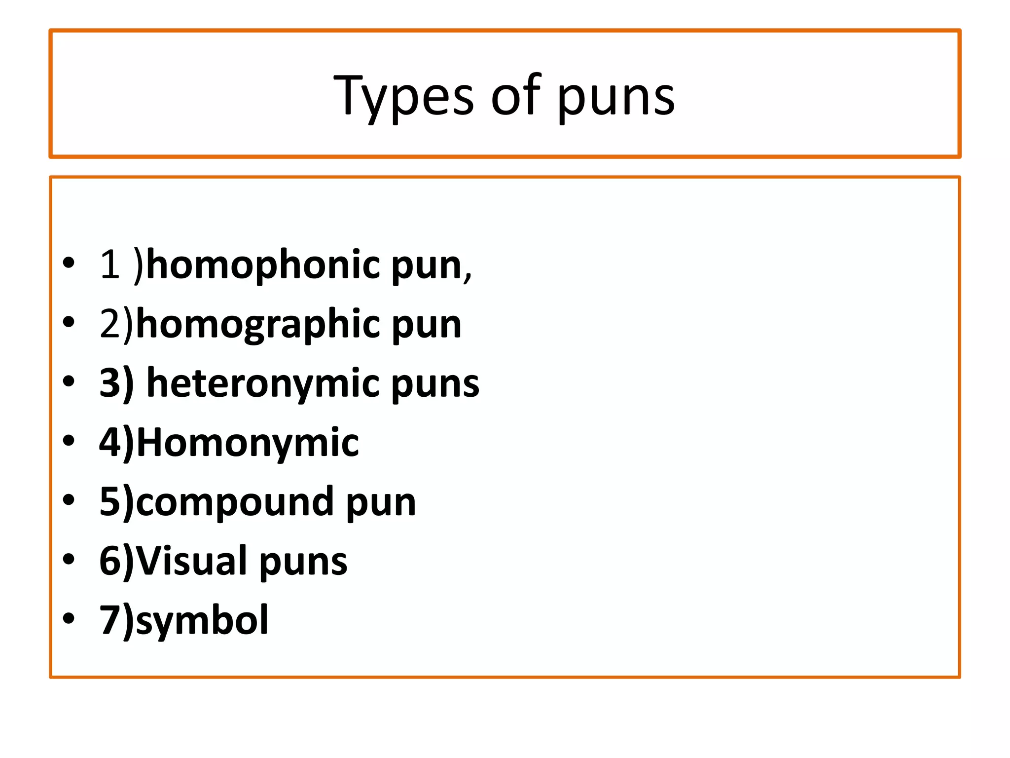 pun and its types | PPTX