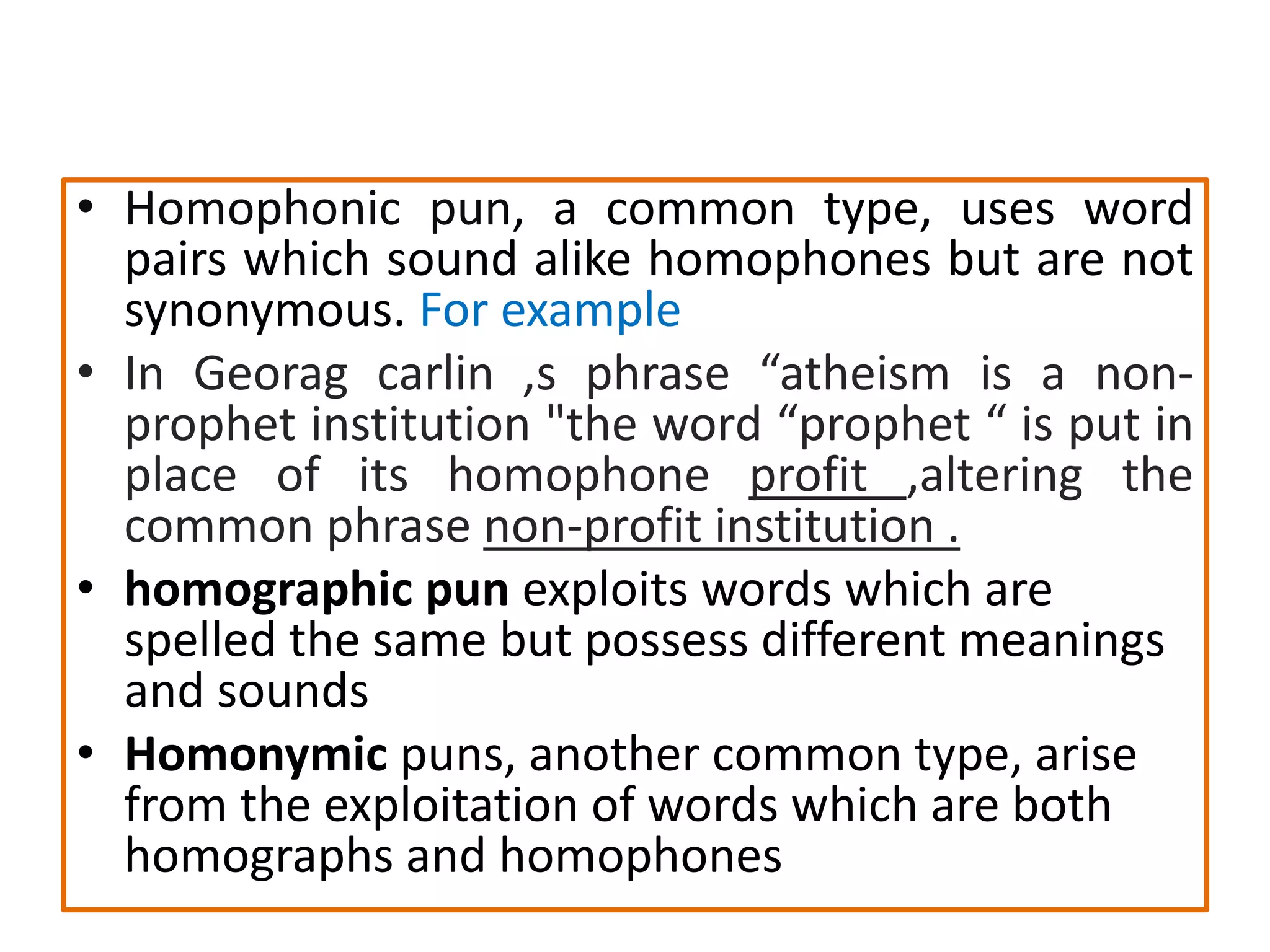 pun and its types | PPTX