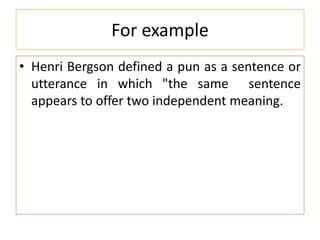 pun and its types | PPTX