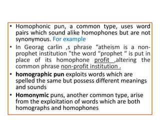 pun and its types | PPTX