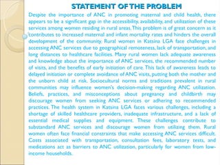 Utility of Antenatal care services adequately | PPT