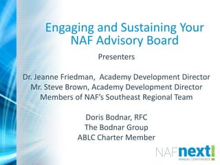 NAF: Presentation of Advisory Board | PPTX