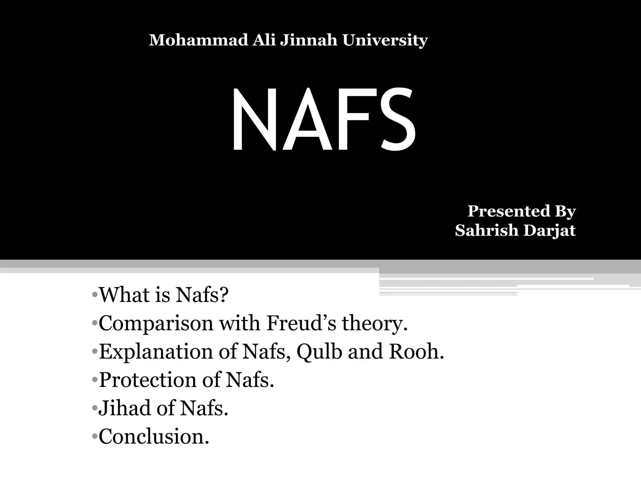Nafs philosphy of islam | PPTX