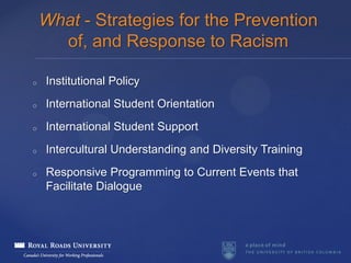 Creating a Racism-free Campus for International Students | PPT | Free ...