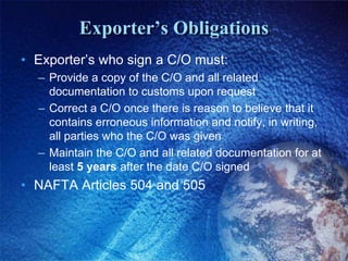 Nafta Certificate of Origin | PPTX