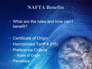 Nafta Certificate of Origin | PPTX