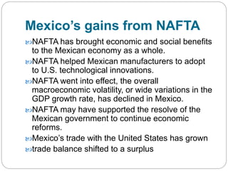 NAFTA & India's trade with NAFTA | PPTX