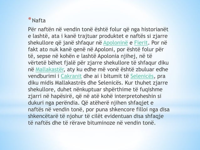 Nafta dhe gazi natyror ne Shqiperi dhe bote | PPTX