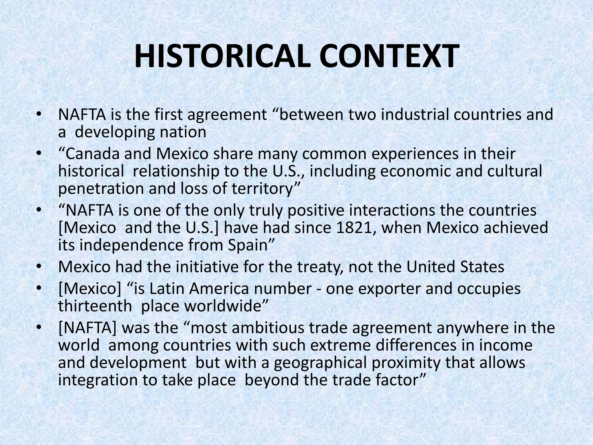 Presentation on Nafta | PPTX
