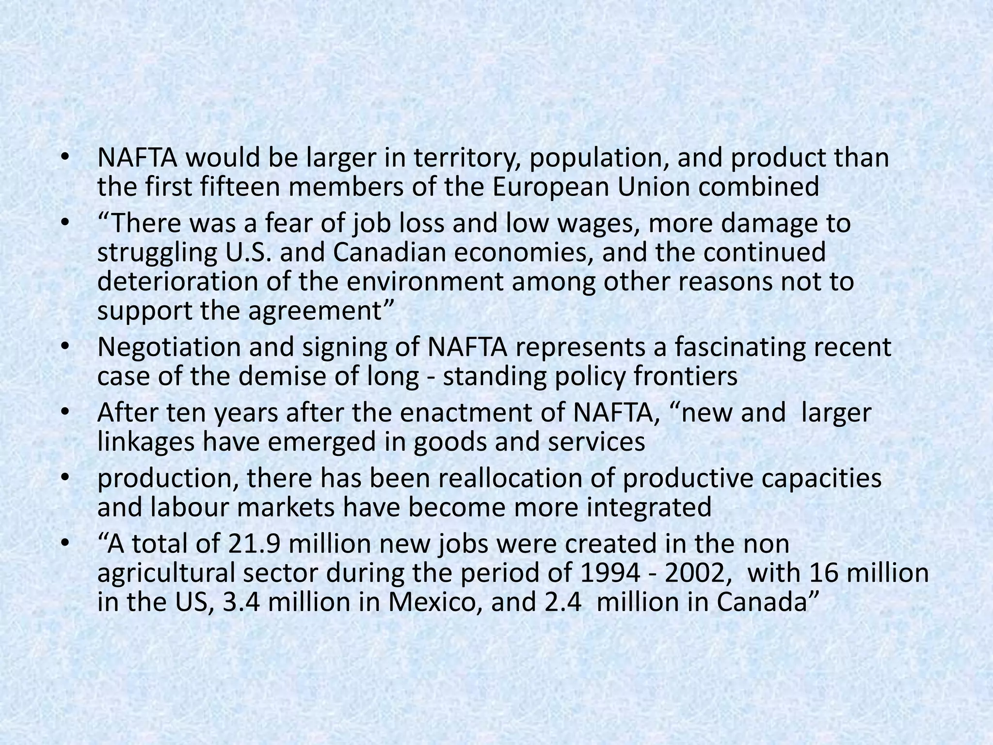 Presentation on Nafta | PPTX
