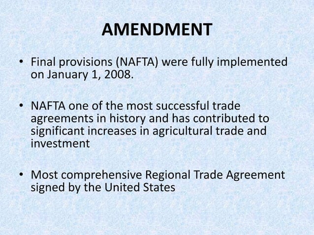 Presentation on Nafta | PPTX | Business | Business and Finance