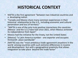 Presentation on Nafta | PPTX | Business | Business and Finance