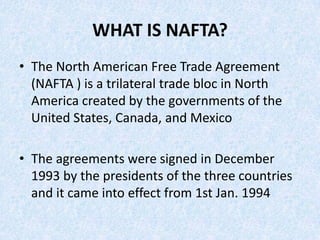 Presentation on Nafta | PPT