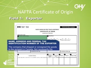 How To Fill out a NAFTA - The Fundamentals | PPT