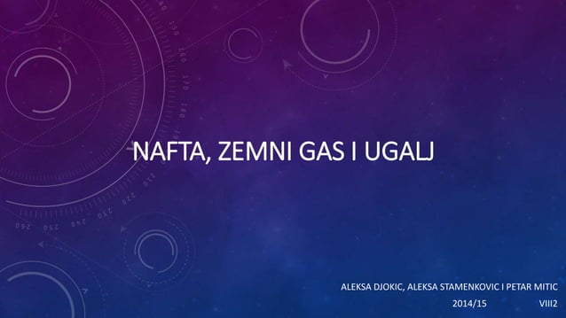 Nafta, zemni gas i ugalj 20 | PPTX