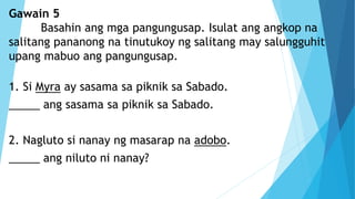Nagagamit ang angkop na pagtatanong | PPTX