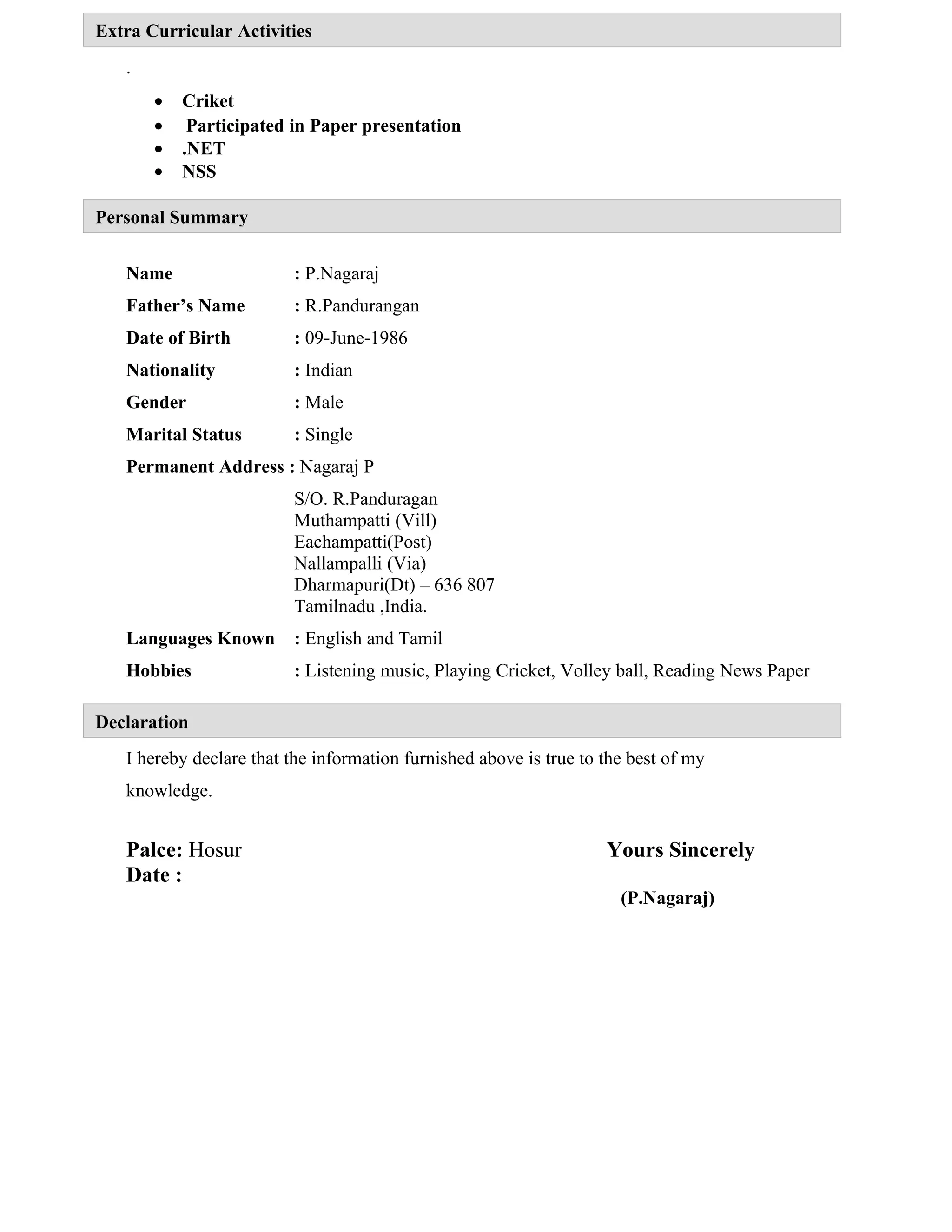 Nagaraj | DOC | Programming Languages | Computing