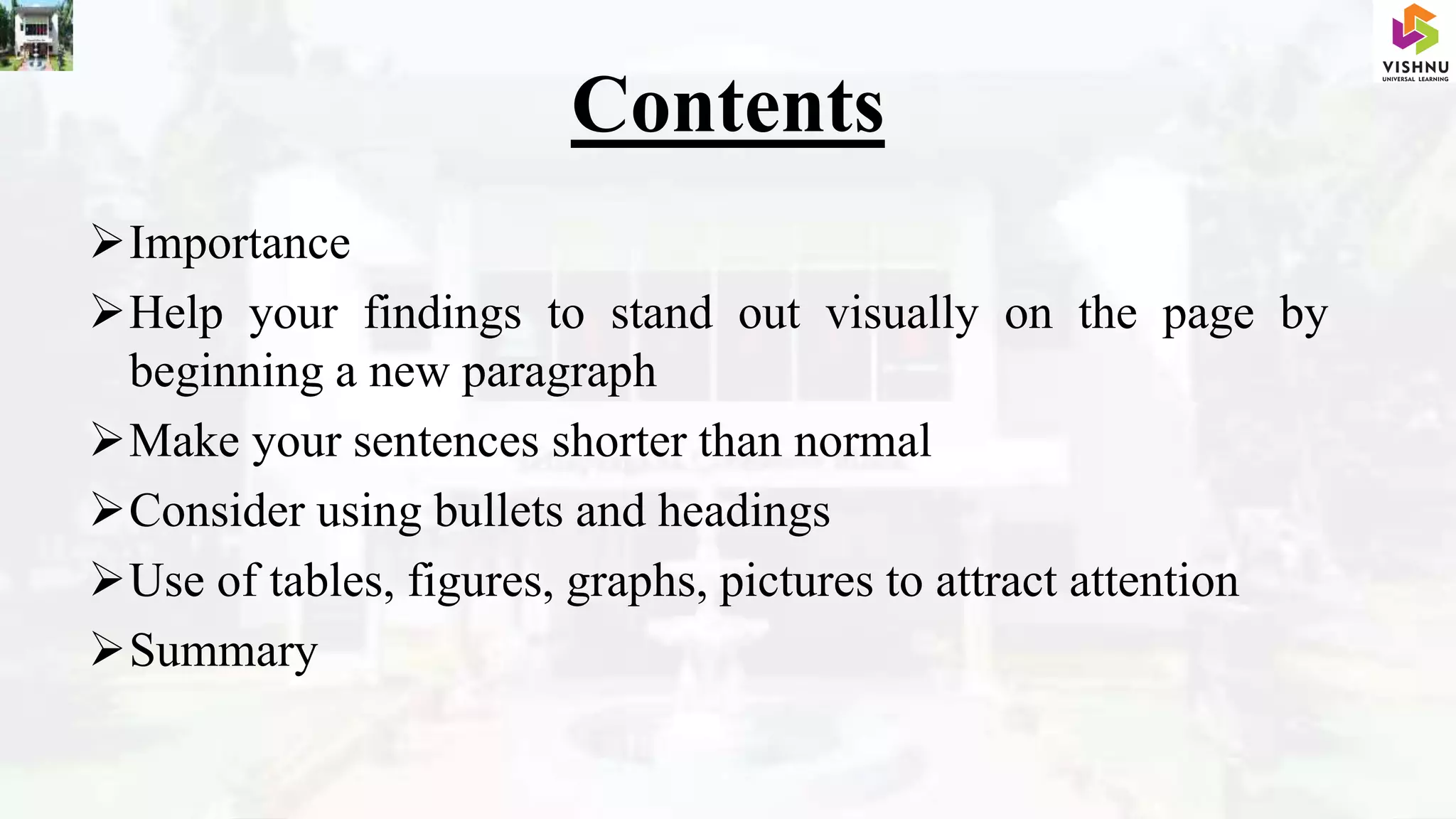English for research paper writing, Highlighting your findings | PPT