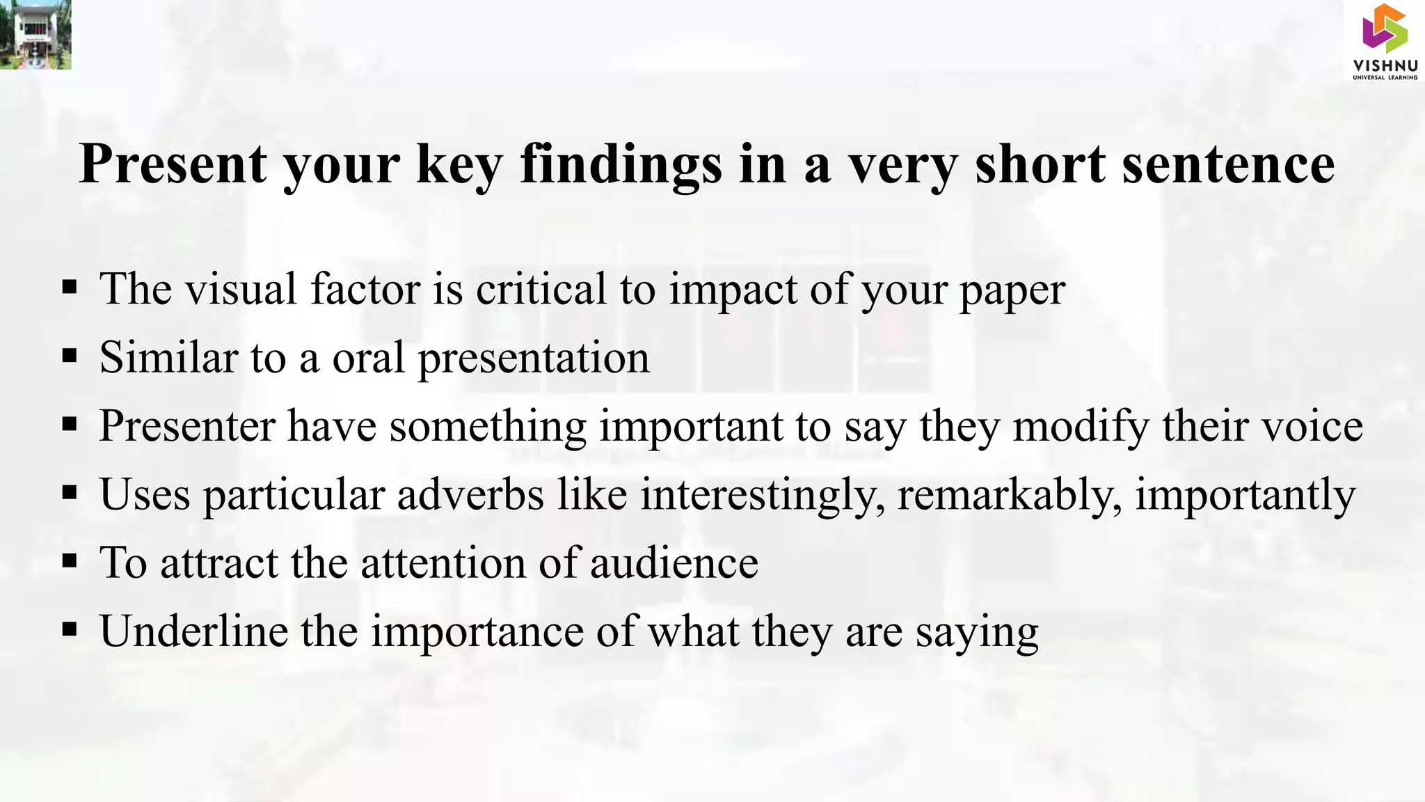 English for research paper writing, Highlighting your findings | PPT