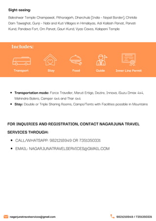 Adi Kailash and Om Parvat Yatra Itinerary from Delhi 2024 by 'Nagarjuna ...