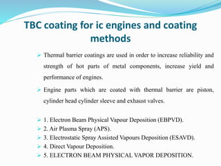 THERMAL BARRIER COATINGS Nagesh bhagwan shejol ppt | PPTX
