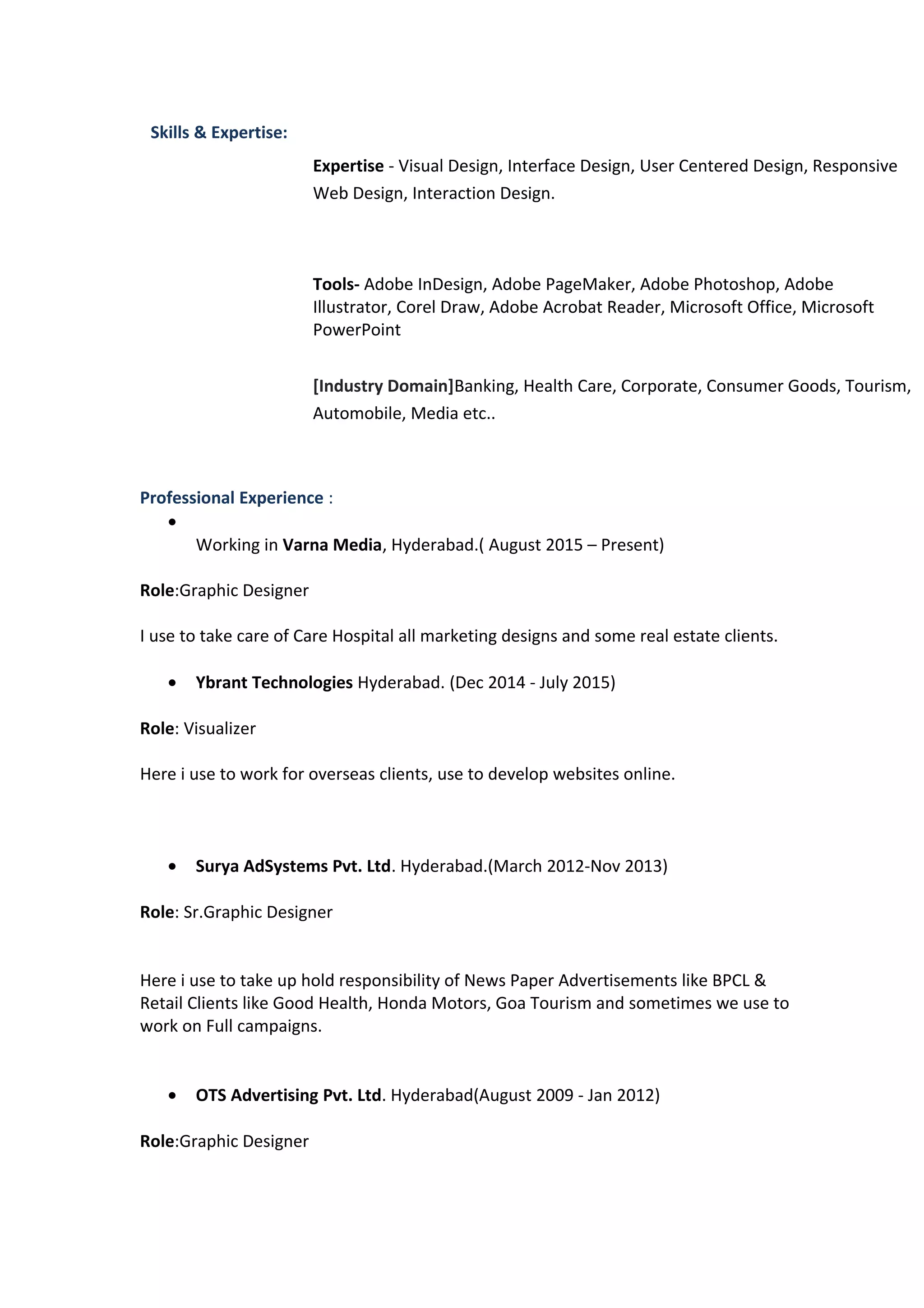 Nagesh cv graphic designer 2018 | PDF